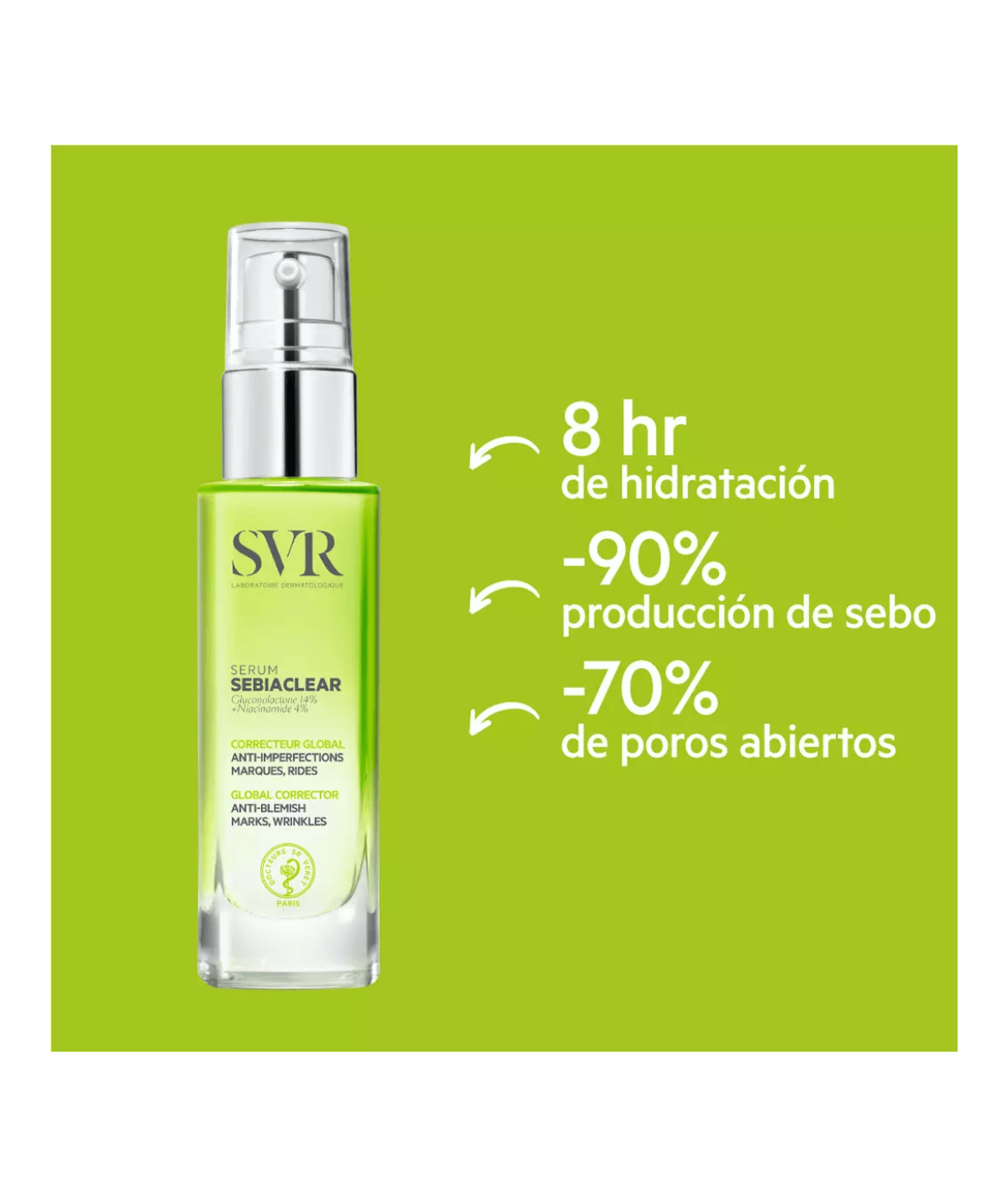 SVR Sebiaclear Serum 30 ml + Micropeel 30 ml de regalo